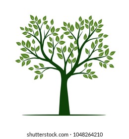 Green Tree Leaves Vector Illustration Stock Vector (Royalty Free ...