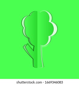 Green Tree Paper Symbol Background Vector Stock Vector (Royalty Free ...