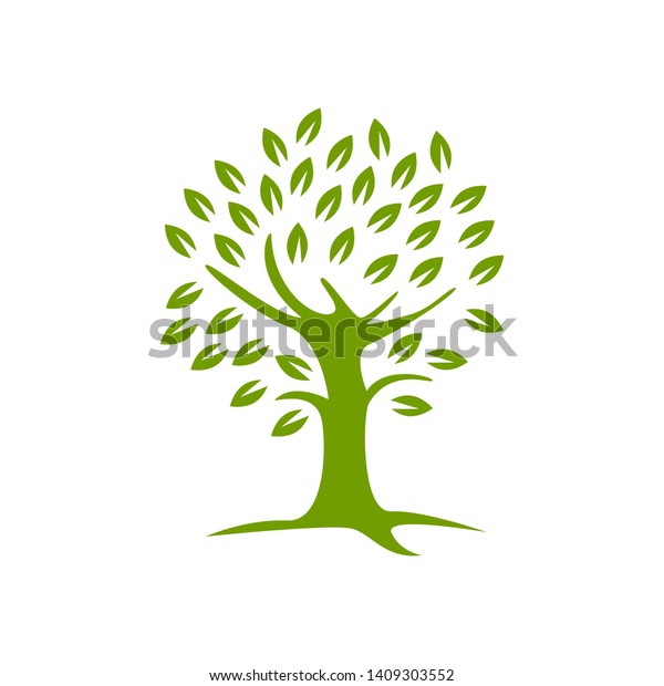 Green Tree Vector Symbols Nature Wood Stock Vector (Royalty Free ...