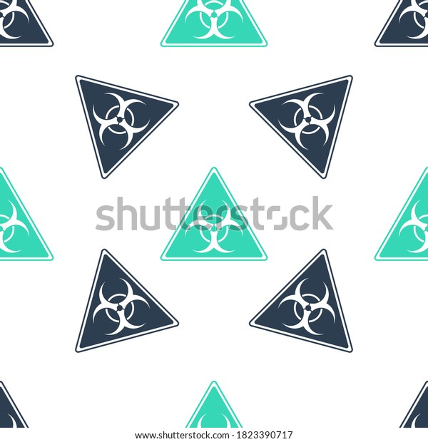 Green Triangle Sign Biohazard Symbol Icon Stock Vector (Royalty Free ...