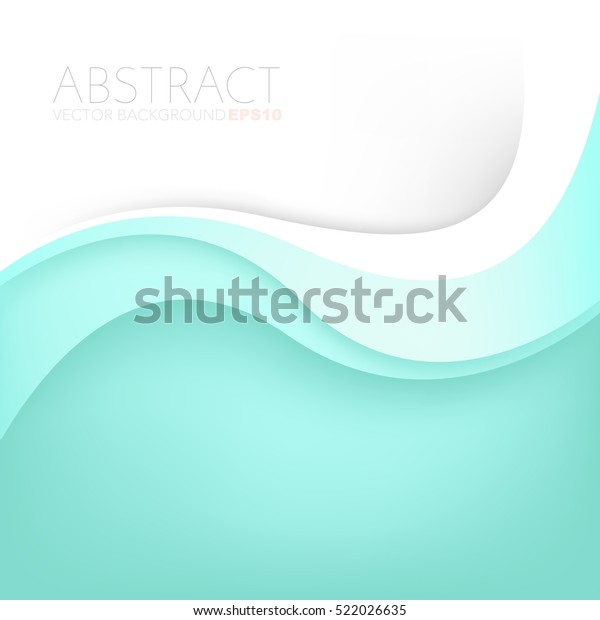 Green Turquoise Curve Line Vector Background Stock Vector (Royalty Free ...