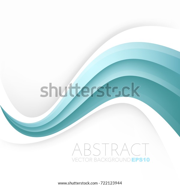 Green Turquoise Line Curve Vector Background Stock Vector (Royalty Free ...