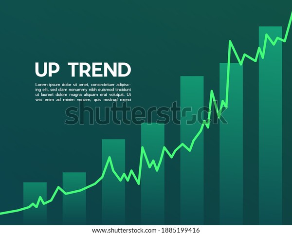 Green Uptrend Abstract Background Group Green Stock Vector (Royalty ...