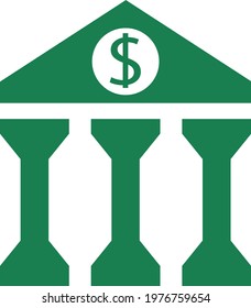 Green Vector Building Bank Stock Vector (Royalty Free) 1976759654 ...