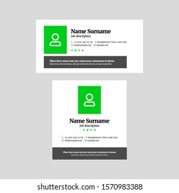 Green Vector Illustration Corporate Email Signature Stock Vector ...