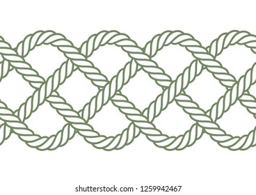 Green Vector Ropes Fishing Net Seamless Stock Vector (Royalty Free ...