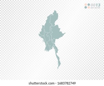 Green Vector Silhouette Myanmar Map On: เวกเตอร์สต็อก (ปลอดค่าลิขสิทธิ์ ...