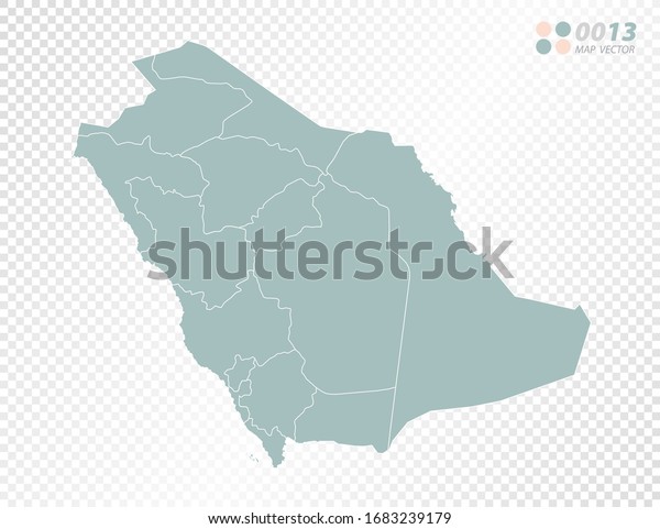 Green Vector Silhouette Saudi Arabia Map Stock Vector (Royalty Free ...