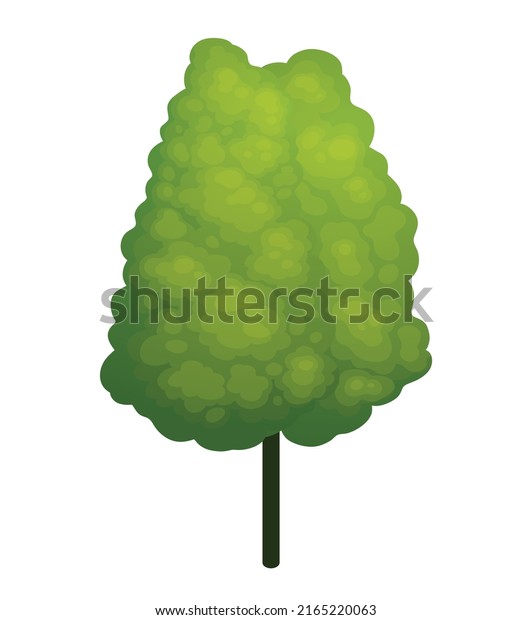 Green Vector Tree Eps Outline Illustration Stock Vector (Royalty Free ...