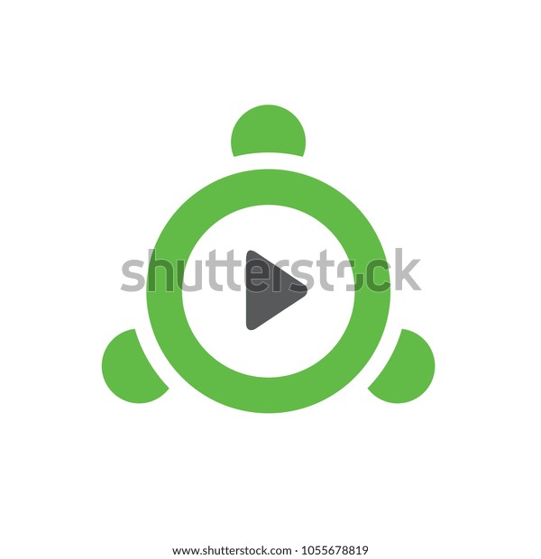 Green Video Player Logo Icon Vector Stock Vector (Royalty Free ...