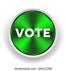 Green Vote Button On White Background Stock Vector (Royalty Free ...