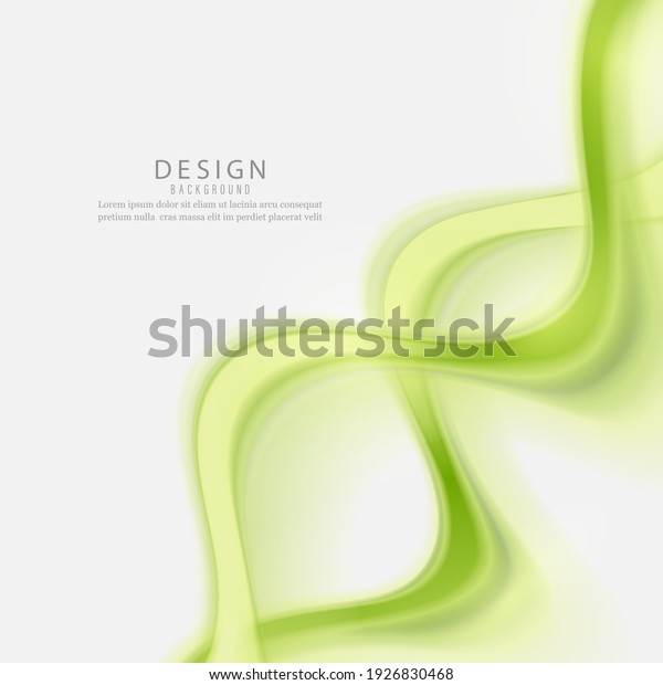 Green Wavy Smooth Wave Flows Design Stock Vector (Royalty Free) 1926830468
