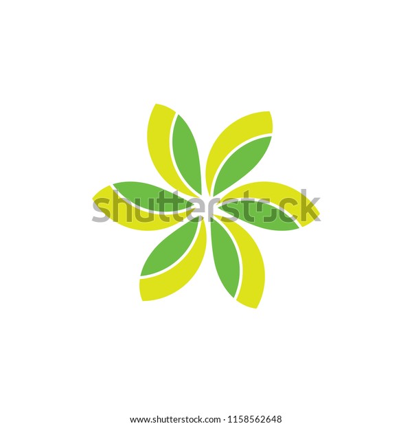 Green Yellow Flower Circle Logo Vector Stock Vector (Royalty Free ...