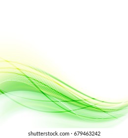 Colorful Abstract Wave Yellow Green Lines Stock Vector (Royalty Free ...