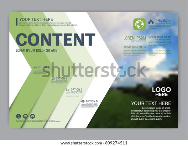 Greenery Brochure Layout Banner Design Template 库存矢量图（免版税）609274511