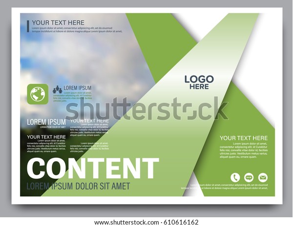 Greenery brochure layout banner design template. Annual report flyer ...