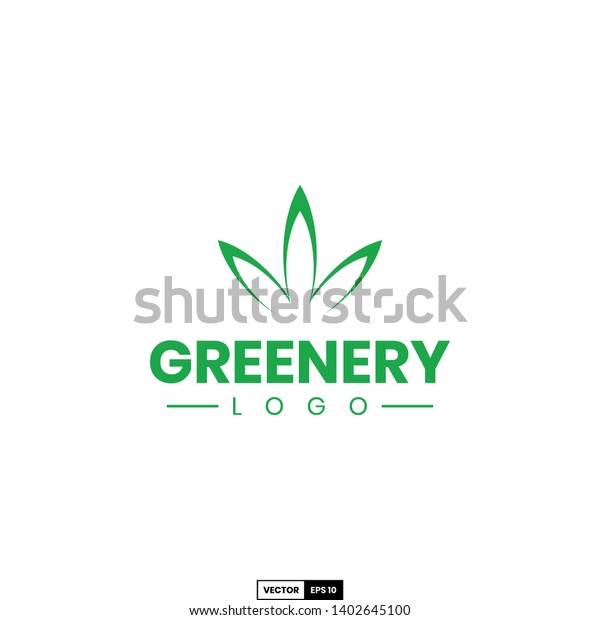 Greenery Logo Design Inspiration Vector Template Stock Vector (Royalty ...