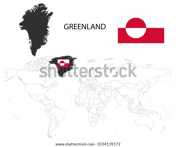 Greenland Denmark Map On World Map Stock Vector (Royalty Free ...