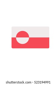 Greenland Flag Icon Stock Vector (Royalty Free) 523194991 | Shutterstock