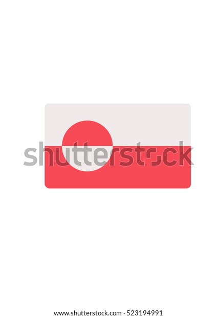 Greenland Flag Icon Stock Vector (Royalty Free) 523194991 | Shutterstock
