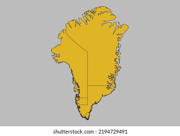 Greenland Map Vector Isolated On Gray Stock Vector (Royalty Free ...