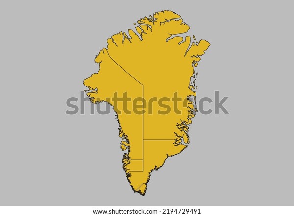 Greenland Map Vector Isolated On Gray Stock Vector (Royalty Free ...