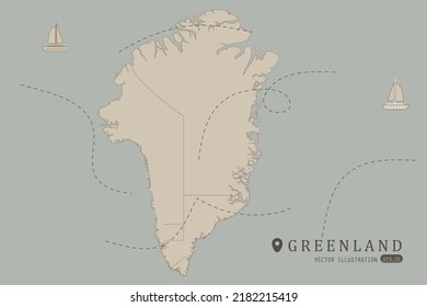 Greenland Map World Map International Vector Stock Vector (Royalty Free ...