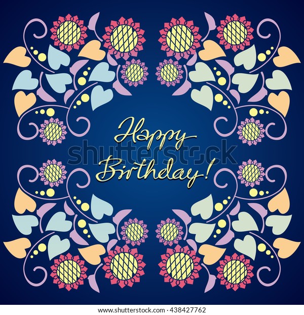 Greeting Card Birthday Vector Clip Art Stock Vector (Royalty Free ...