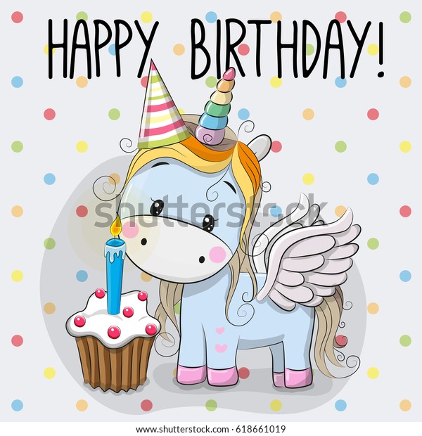 Greeting Card Cute Cartoon Unicorn Cake Stock Vector (Royalty Free ... Greeting Card Cute Cartoon Unicorn Cake Stock Vector (Royalty Free ...