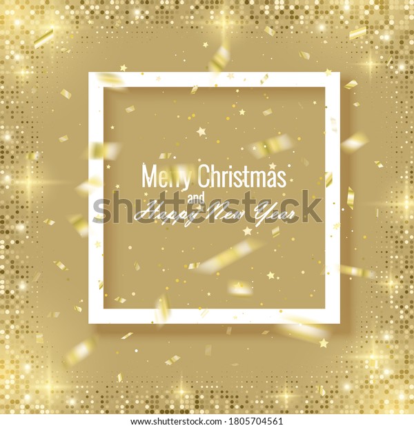 Greeting Card Gold Background Glitter Texture Stock Vector (Royalty ...