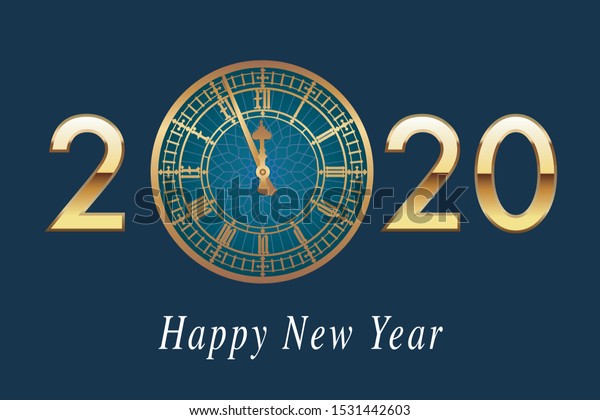 Greeting Card Representing Clock Face Symbol Stock Vector (Royalty Free ...