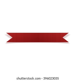 Greeting Red Thin Paper Ribbon Stock Vector (Royalty Free) 396023035