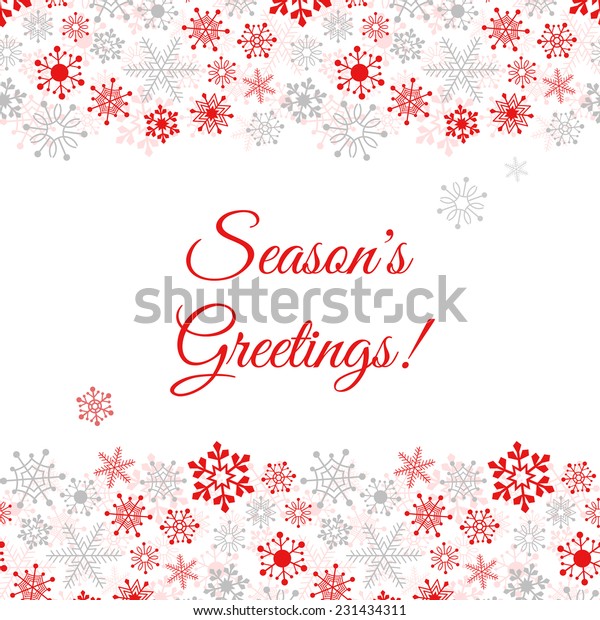 Greetings Card Snowflakes Vector Illustration Stock Vector (Royalty ...
