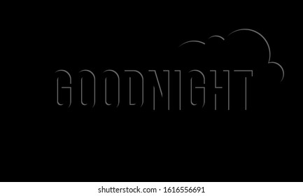 Greetings On Dark Goodnight Vector Stock Vector (Royalty Free ...