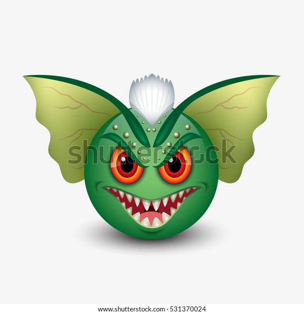 Gremlin Emoticon Smiley Emoji Vector Illustration Stock Vector (Royalty ...