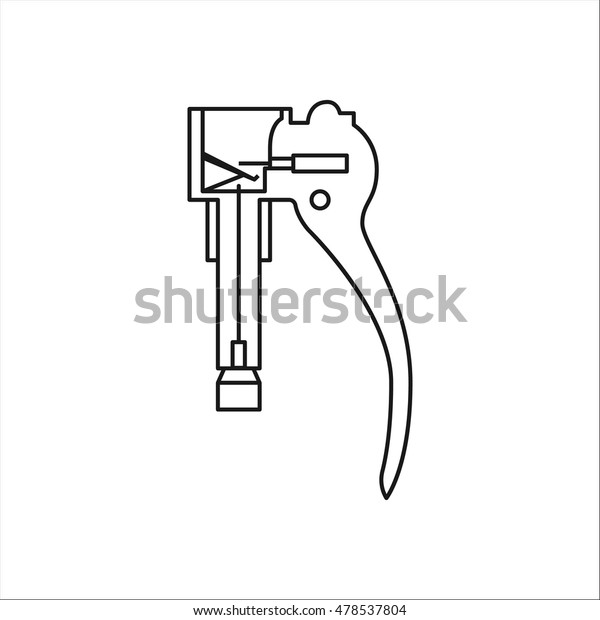Grenade Fuse System Symbol Sign One Stock Vector (Royalty Free ...
