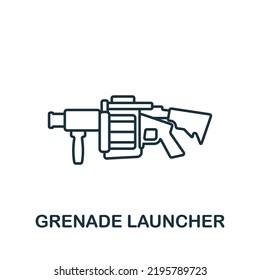 Grenade Launcher Icon Line Simple Line Stock Vector (Royalty Free ...
