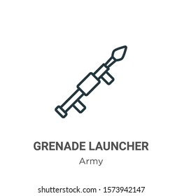Grenade Launcher Outline Vector Icon Thin Stock Vector (Royalty Free ...