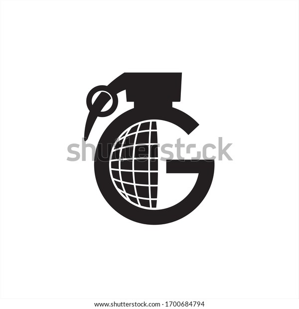 Grenade Letter G Logo Design Unique Stock Vector (Royalty Free ...