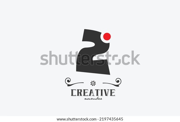 Grey 2 Number Logo Icon Design Stock Vector (Royalty Free) 2197435645 ...