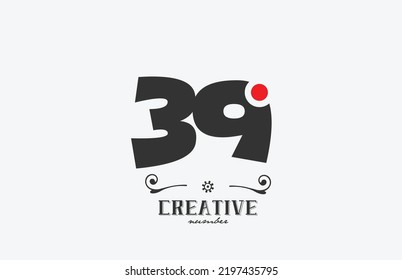 Grey 39 Number Logo Icon Design Stock Vector (Royalty Free) 2197435795 ...