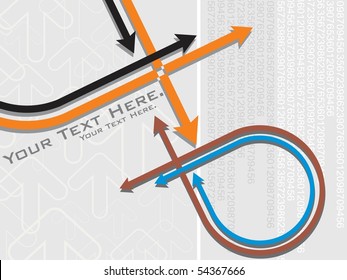 Grey Abstract Background Colorful Arrowhead Stock Vector (Royalty Free ...