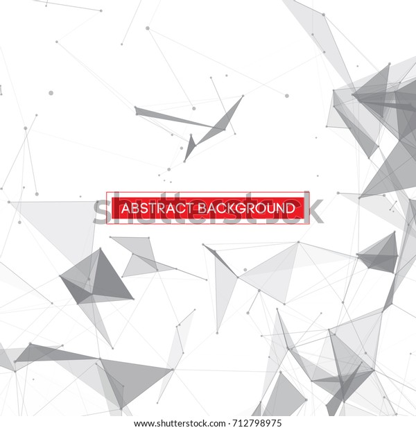 Grey Abstract Network Mesh On White Stock Vector (Royalty Free) 712798975