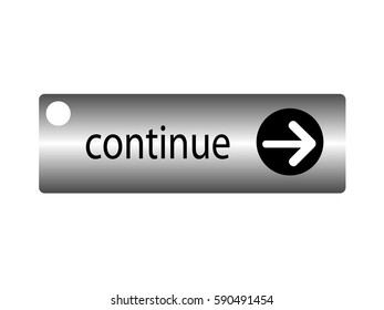 Grey Arrow Symbol Text Continue Vector Stock Vector (Royalty Free ...