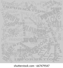 Grey Background Words Stock Vector (Royalty Free) 667479547