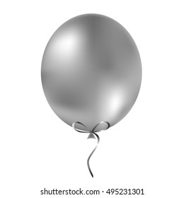 Grey Balloon Vector Illustration Shiny Colorful Stock Vector (Royalty ...