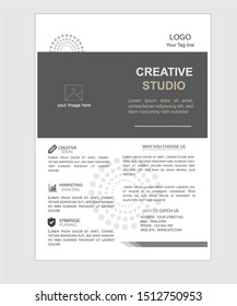 Grey Based Smart Looking Business Flyer Stock Vector (Royalty Free ...