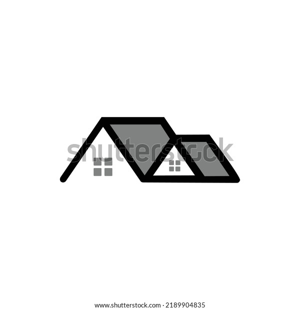 Grey Black House Logo Vector On Stock Vector (Royalty Free) 2189904835 ...