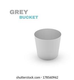 Grey Bucket Isolated On White Vector Stock Vector (Royalty Free ...