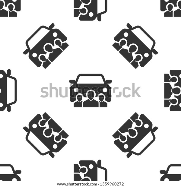 Grey Car Sharing Group People Icon Stock Vector (Royalty Free ...